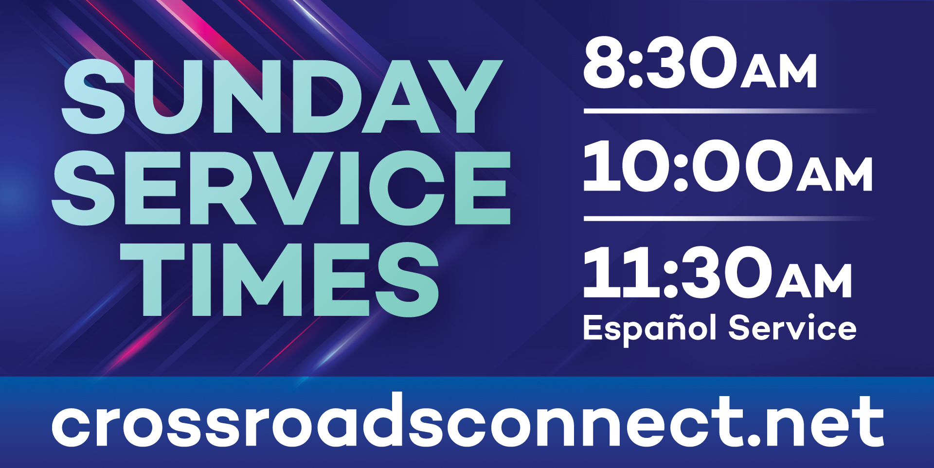 Service Times & Location - Crossroads